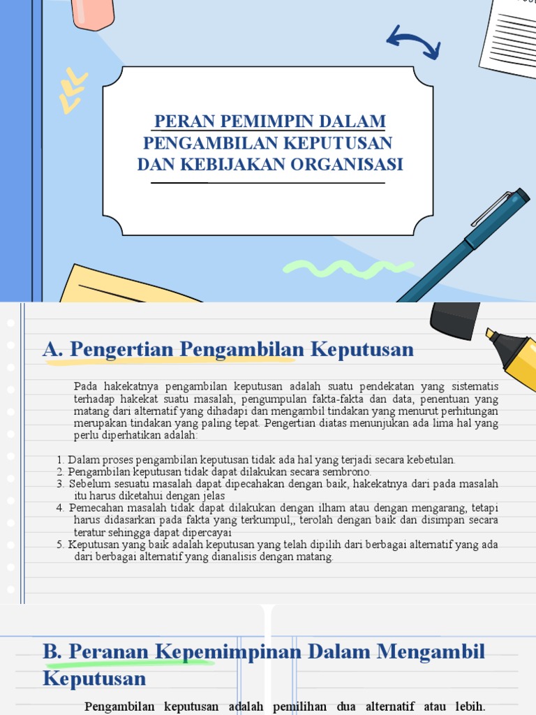 Ppt Pemimpin Pengambilan Keputusan Pdf