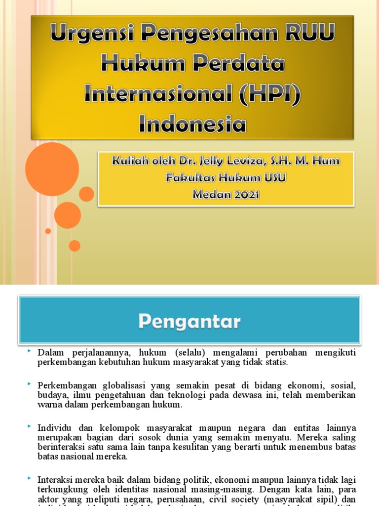 Urgensi Pengesahan RUU | PDF