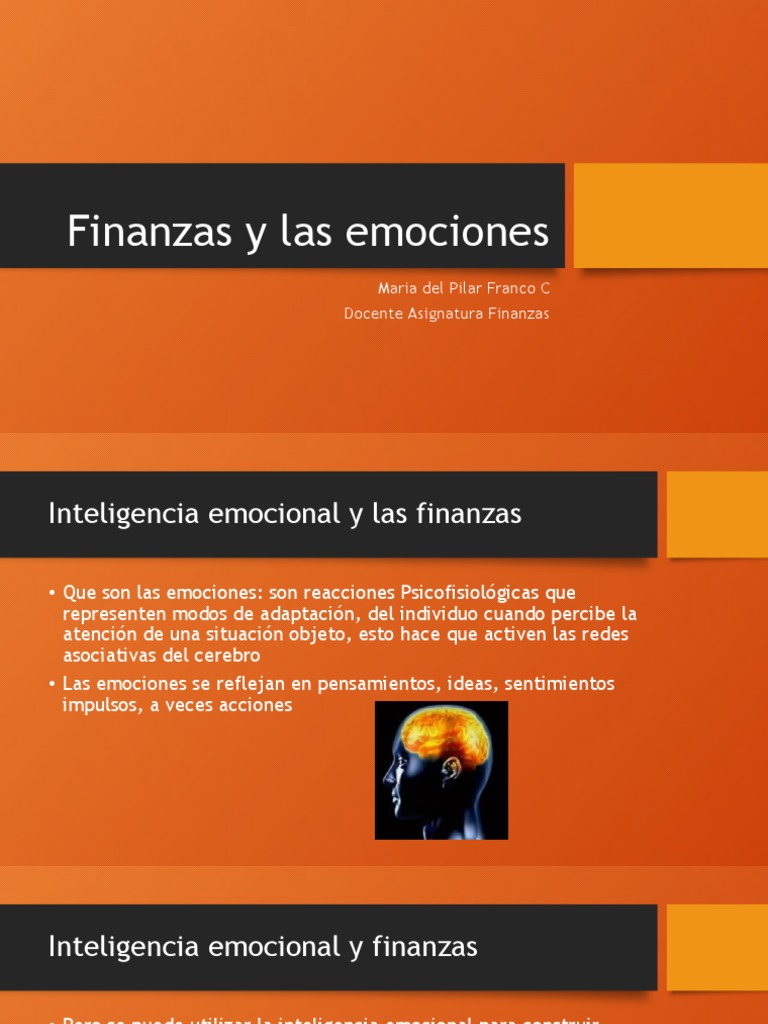 Finanzas y Las Emociones | PDF | Inteligencia emocional | Las emociones