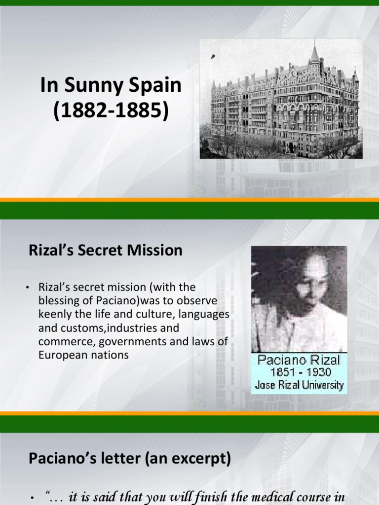 Rizal's Secret Mission in Spain (1882-1885 | PDF | Academic Degree ...