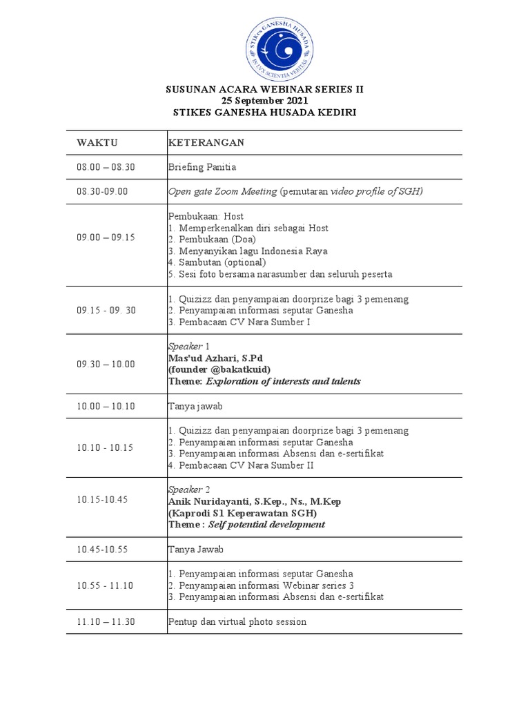 Rundown Webinar Series Ii | PDF | Seni