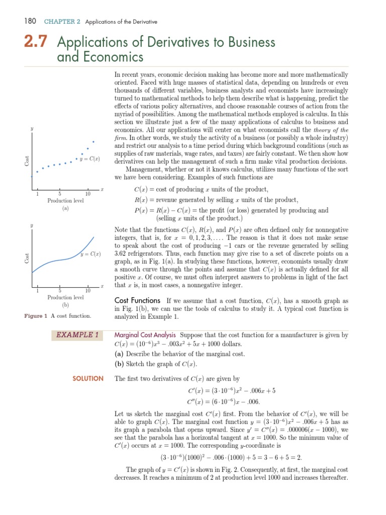 Applications of Derivatives | PDF | Economics | Function (Mathematics)