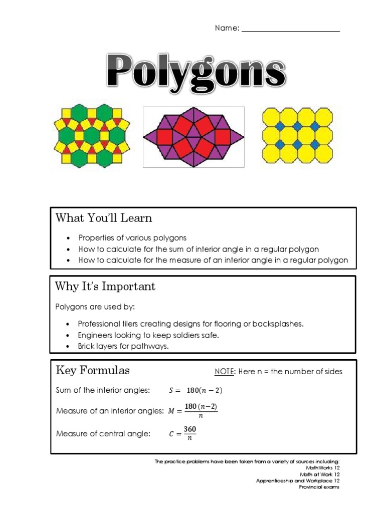 0 Polygons Booklet | Download Free PDF | Triangle | Polygon