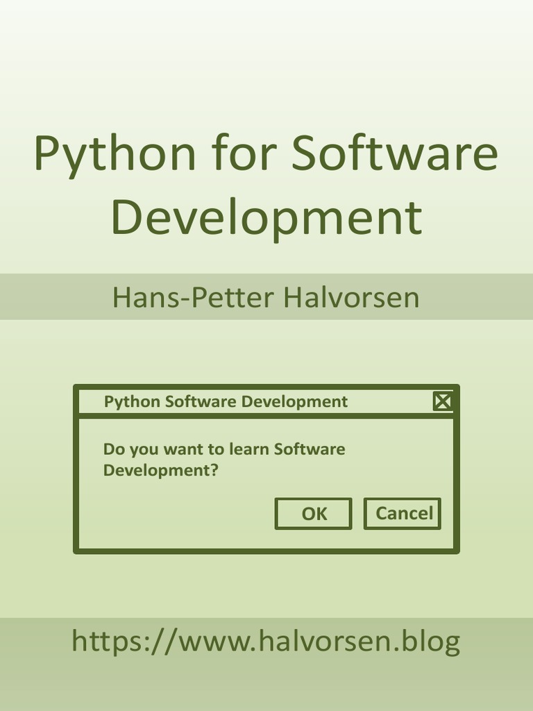 Python For Software Development Hans Petter Halvorsen | PDF | Python (Programming Language ...