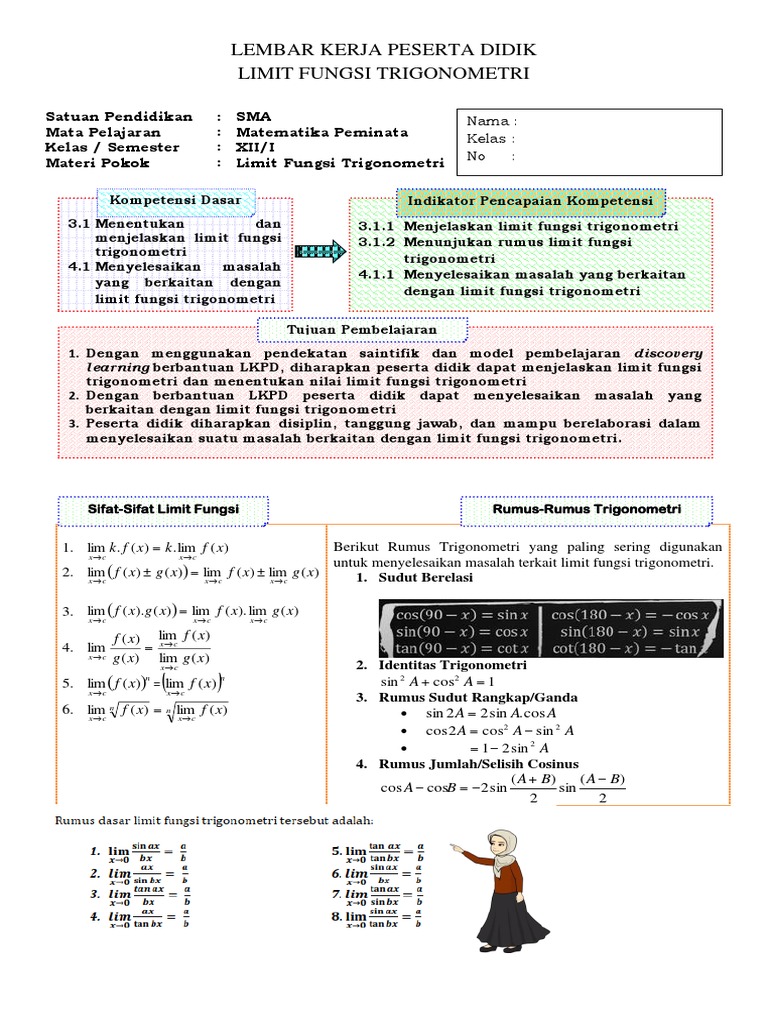 LKPD Limit Trigonometri | PDF