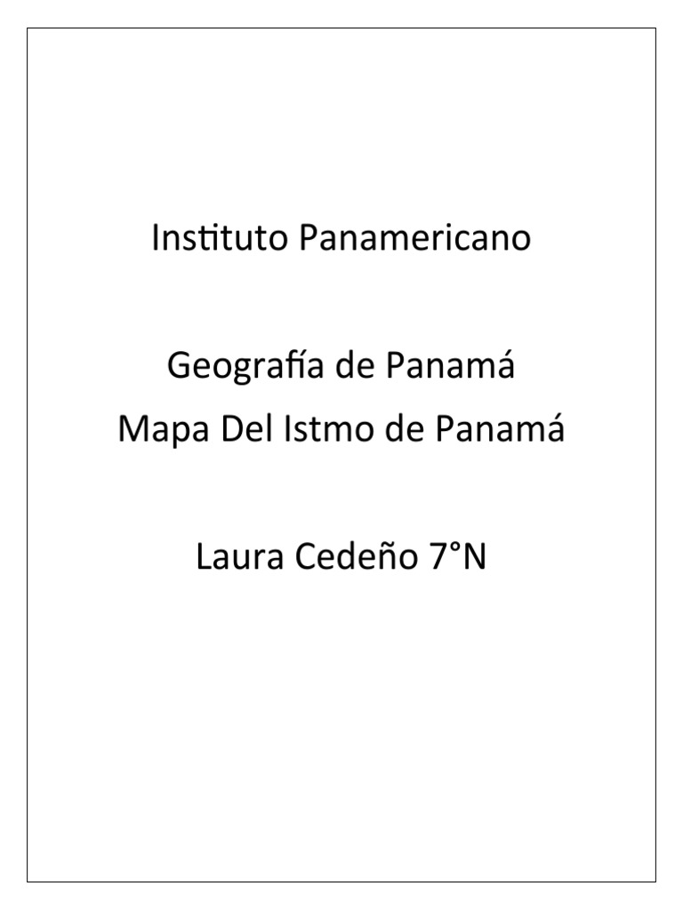 Mapa Del Istmo de Panamá | PDF