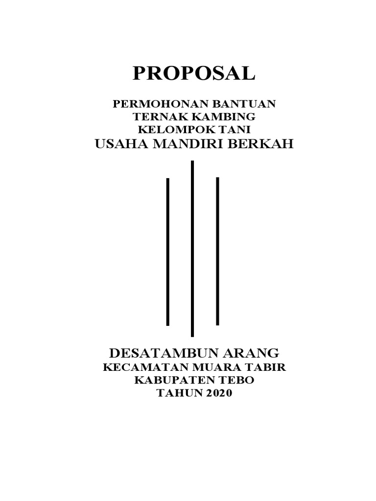 Proposal Permohonan Bantuan Ternak Kambing Tani | PDF Proposal Permohonan Bantuan Ternak Kambing Tani | PDF