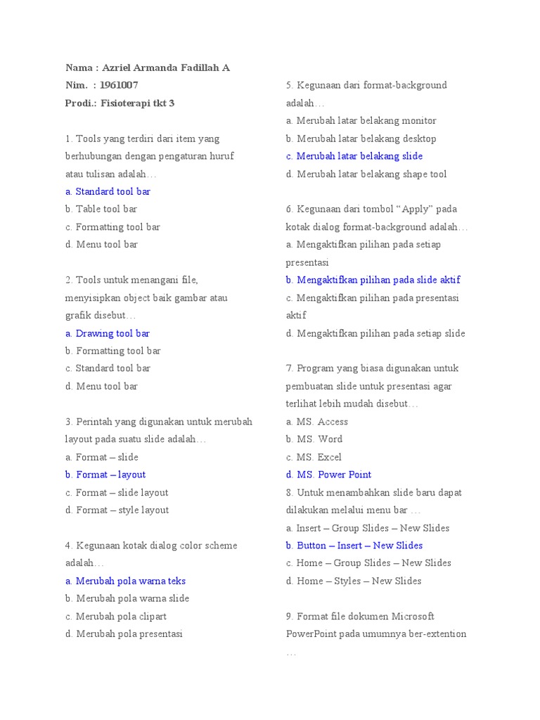 Soal TK 3 Ms Powerpoint | PDF