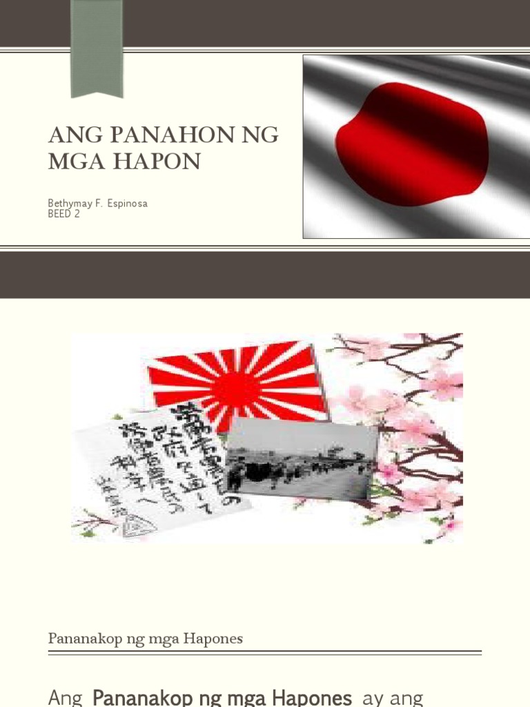 Ang Panahon NG Mga Hapon | PDF