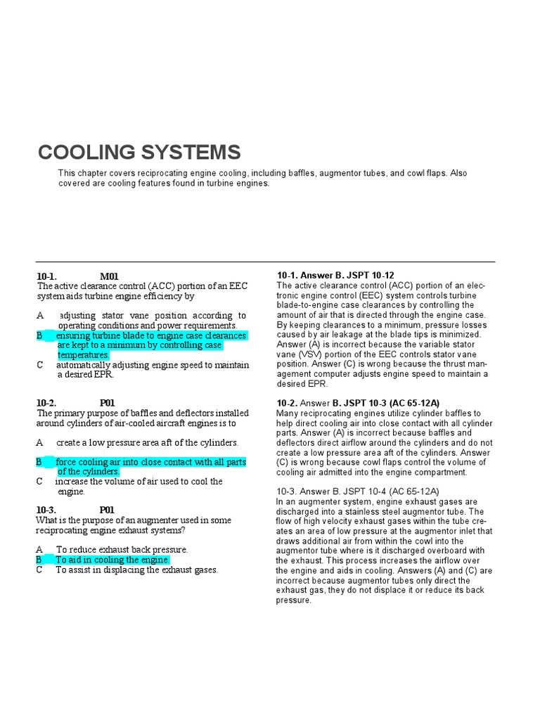 Engine Cooling Systems: A Review of Reciprocating and Turbine Engine ...