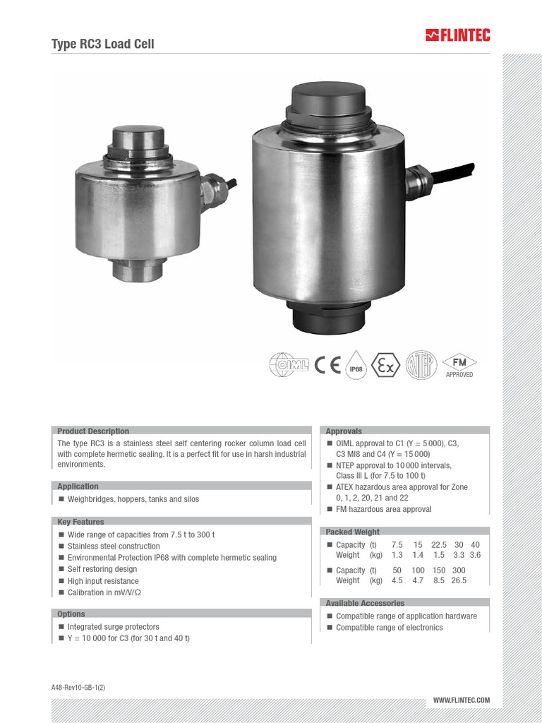 8 - C1. Load Cell Specification | PDF | Electromagnetism | Electrical Engineering