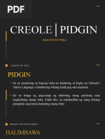 Pidgin at Creole | PDF