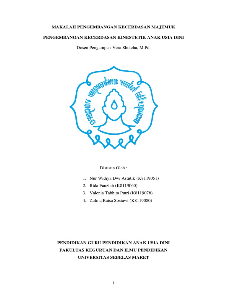 Kelompok 4 - Pengembangan Kecerdasan Majemuk (Kinestetik) - 5B | PDF | Karier & Perkembangan ...