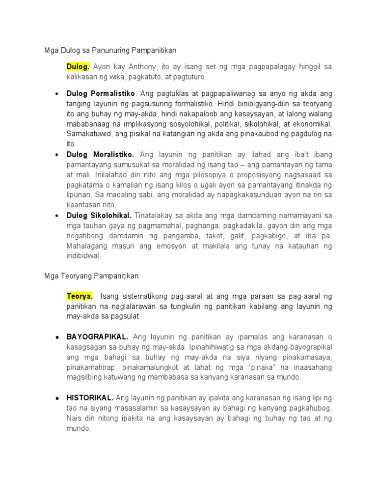 Dulog at Teorya | PDF