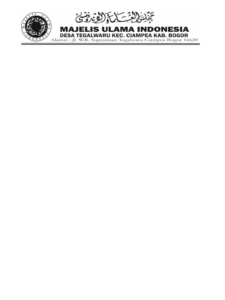 Kop Surat MUI Tegwar | PDF