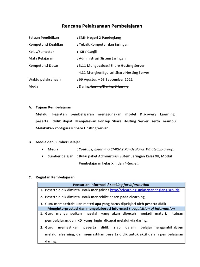 RPP Asj KD.3.11 - 2021-2022 Ganjil | PDF