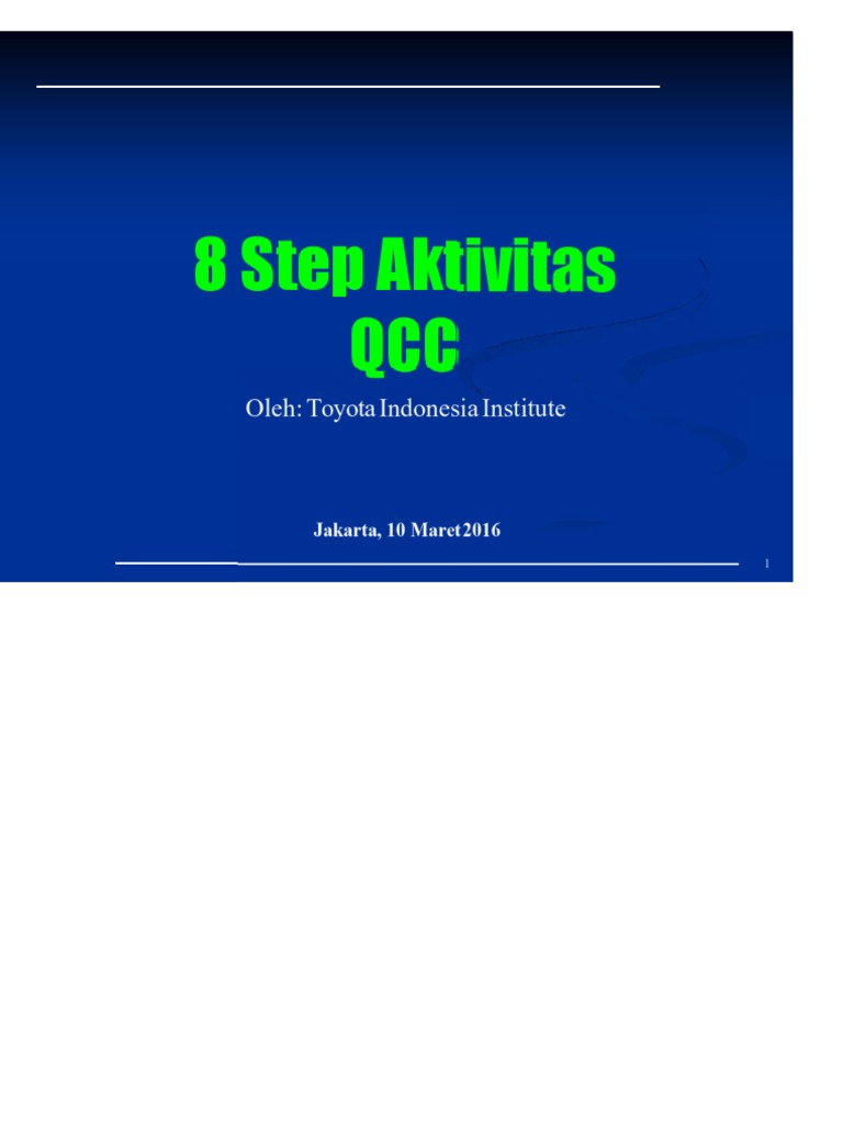 8 Step Aktivitas QCC | PDF