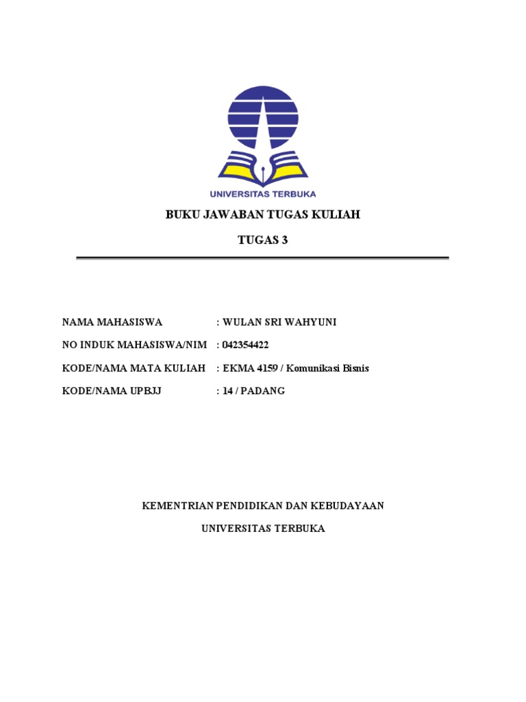 Wulan Sri Wahyuni - 042354422 - Ekma 4159 - Tugas 3 | PDF