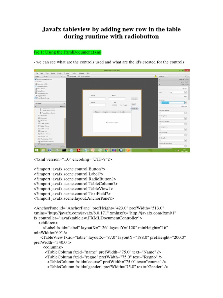 Javafx Tableview by Adding New Row in The Table During Runtime With ... Javafx Tableview by Adding New Row in The Table During Runtime With ...