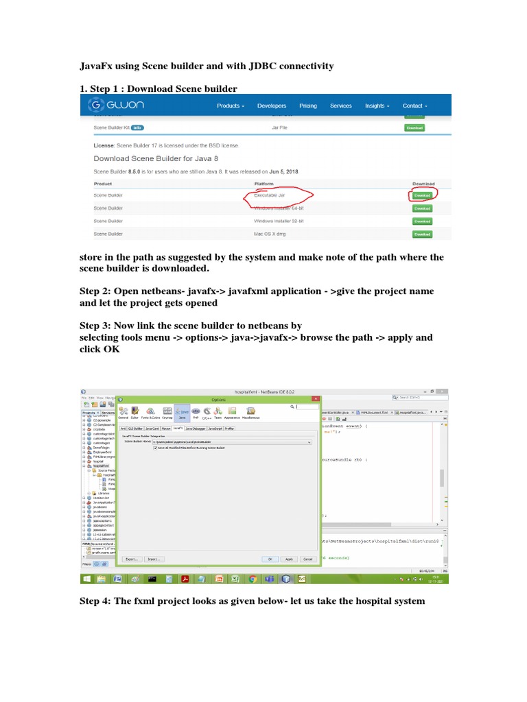 Javafx Using Scene Builder And With Jdbc Connectivity Pdf Java Programming Language 9935