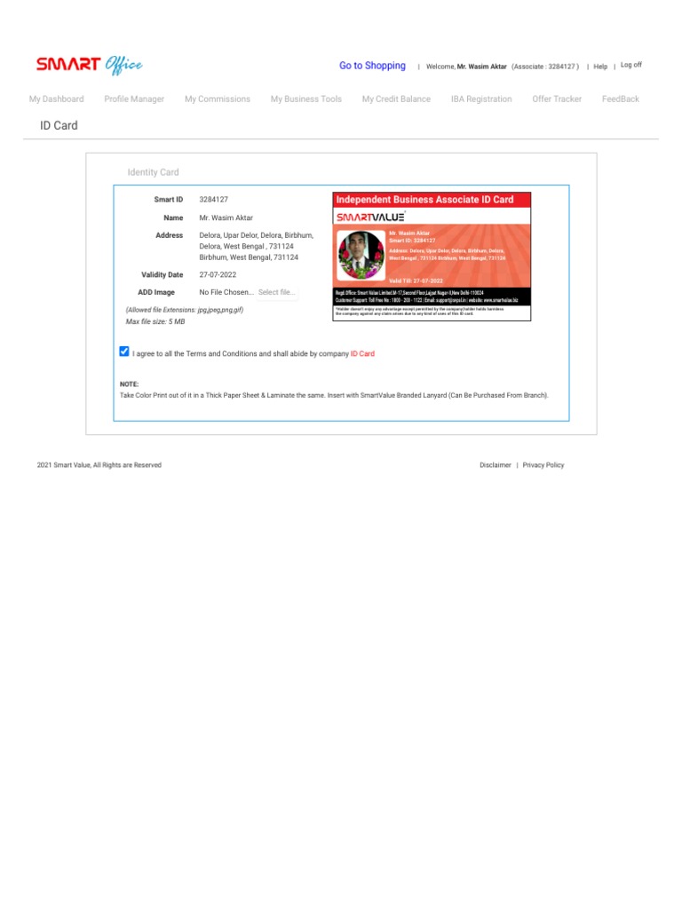 Smart Office - ID Card | PDF | Identity Document | Computing