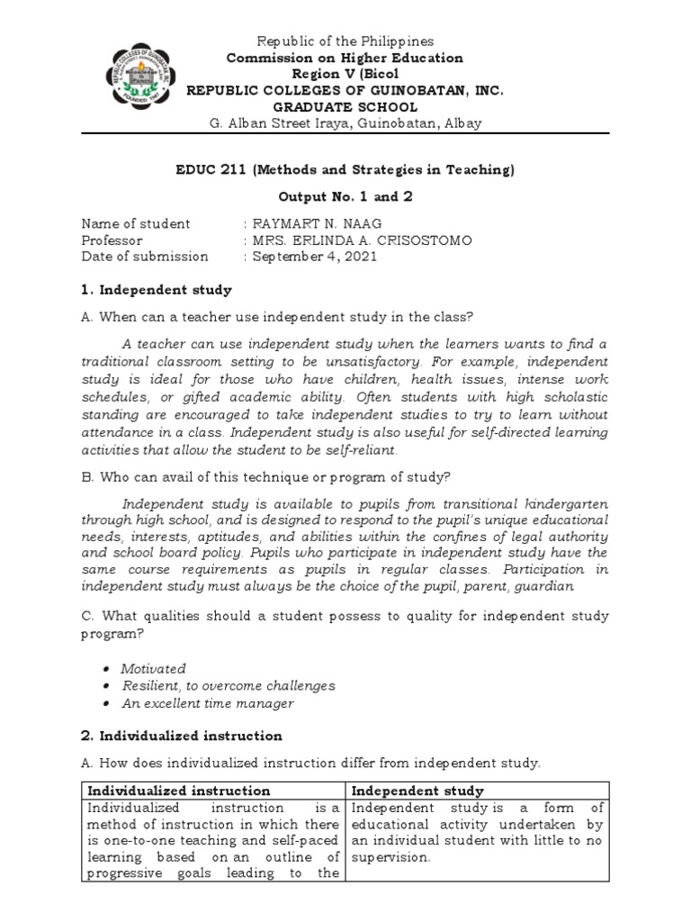 Educ 211-Module 1&2 | PDF | Teachers | Curriculum