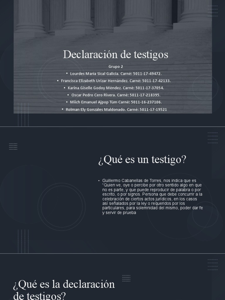 5 - Declaración de Testigos | PDF | Testigo | Justicia