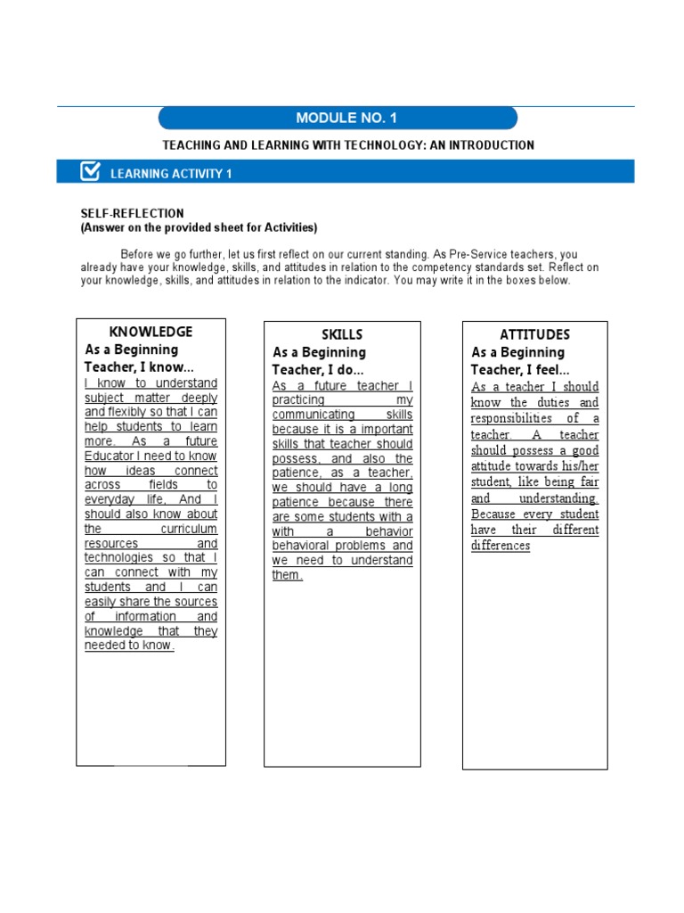 Teaching with Technology: A Reflection Guide | PDF | Teachers | Learning