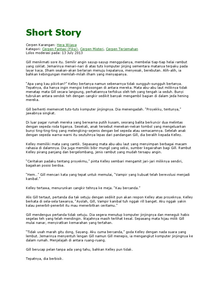 Cerpen Pendek Pdf