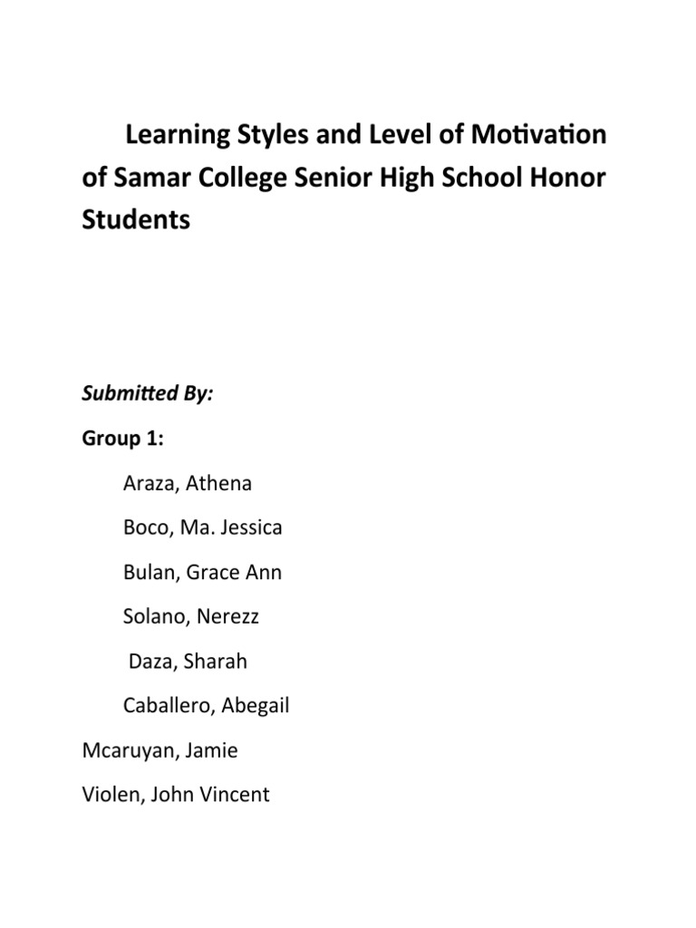 RRL Research G-1 | PDF | Motivational | Motivation