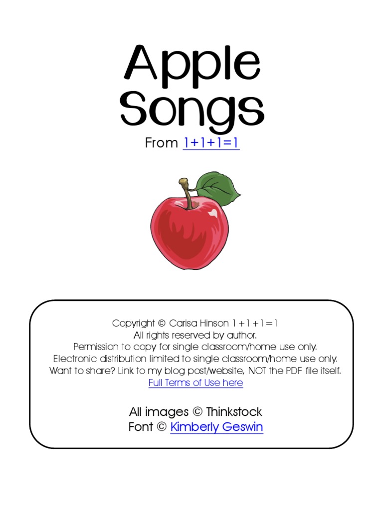 Apple Songs: All Images © Thinkstock Font © | PDF