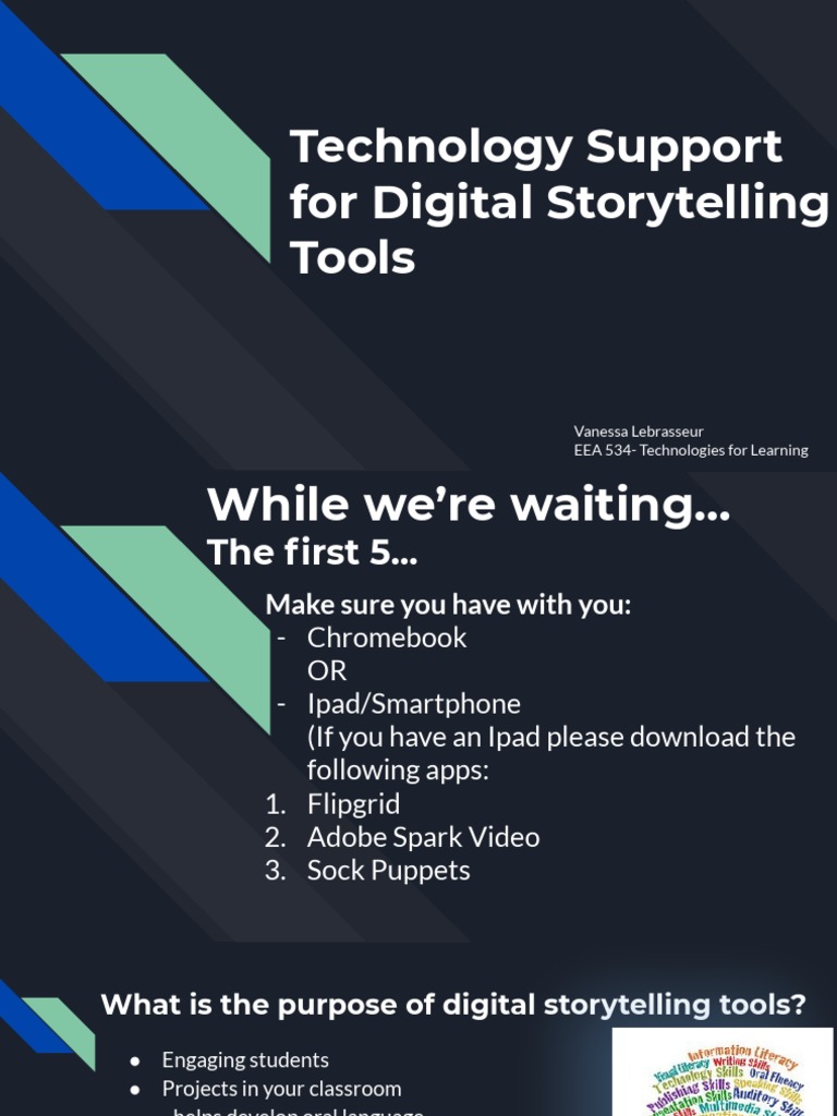 Technology Support For Digital Storytelling Tools | PDF | Storytelling ...