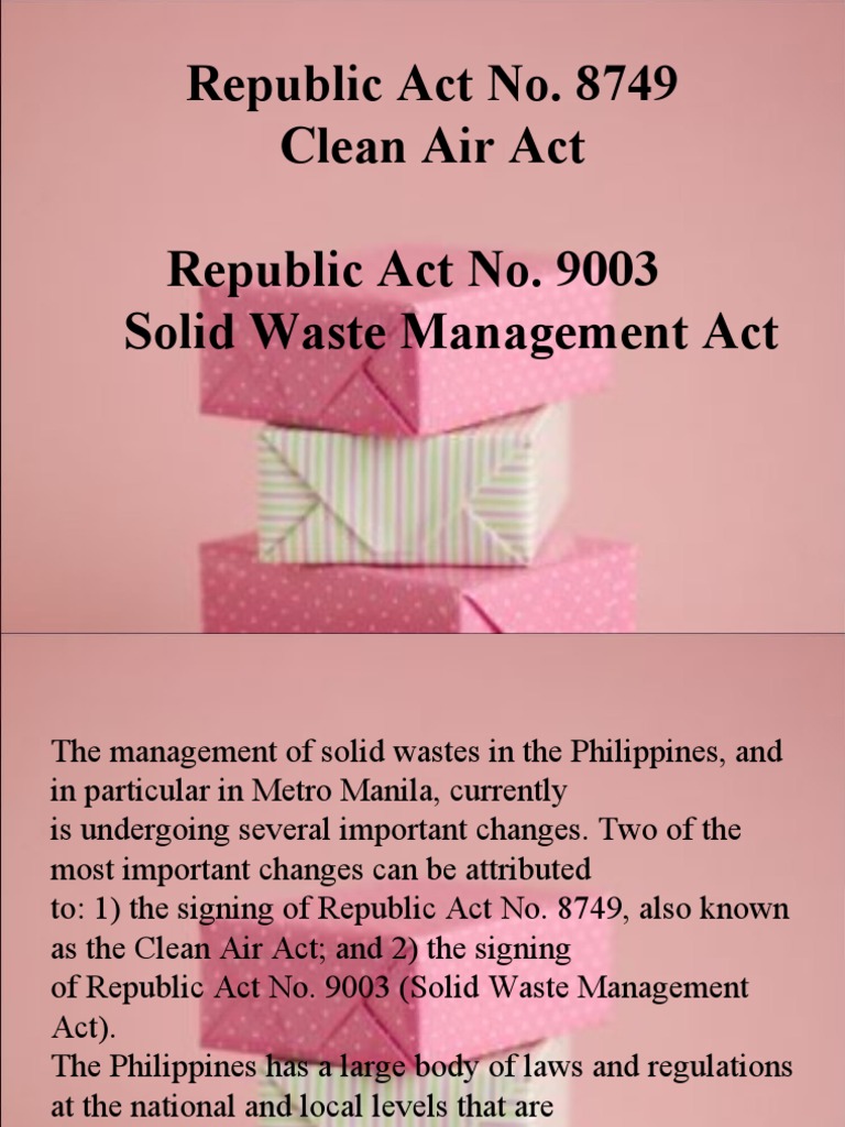 Clean Air Act | PDF | Waste Management | Clean Air Act (United States)