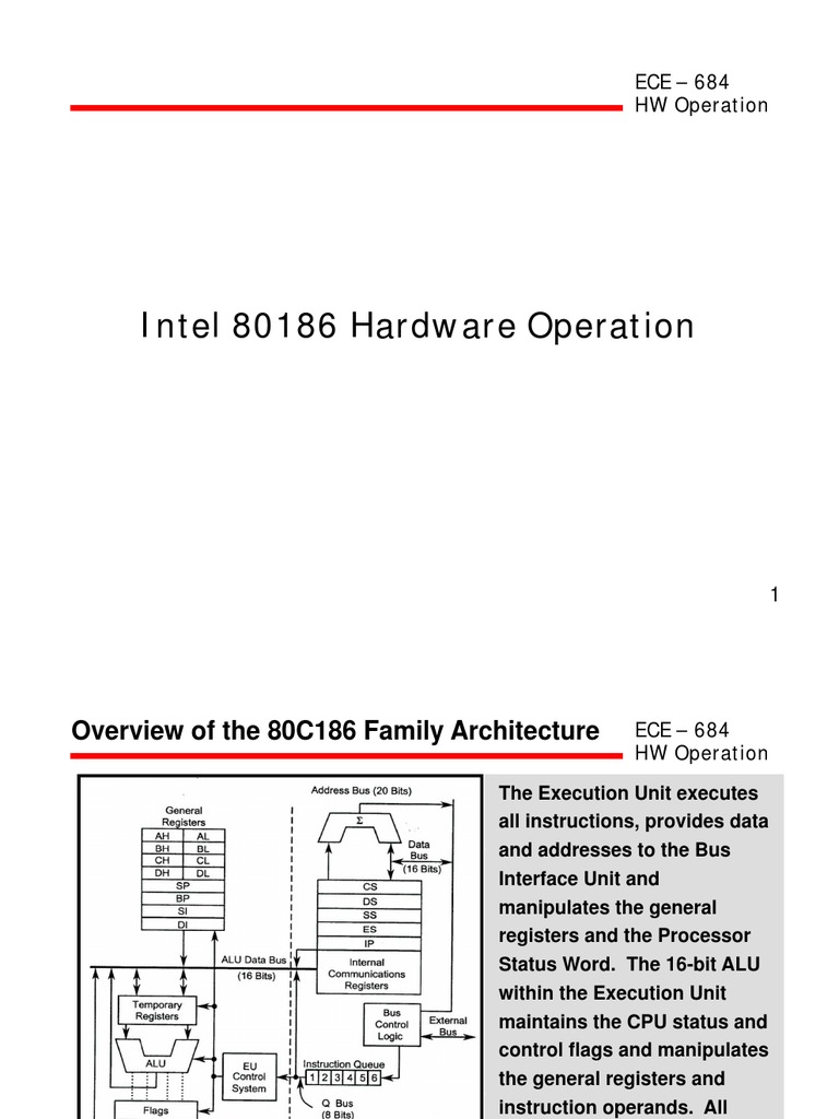 2.2.0 - Intel 80186 Hardware Operation Lecture-2008 | PDF ...