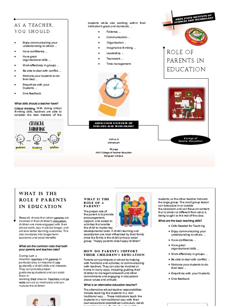 Role of Parents in Education | PDF | Teachers | Teaching