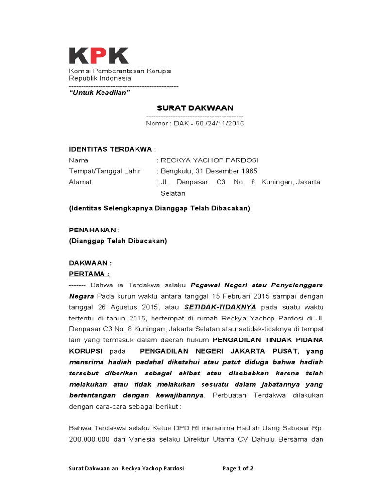 KPK_SURAT_DAKWAAN | PDF