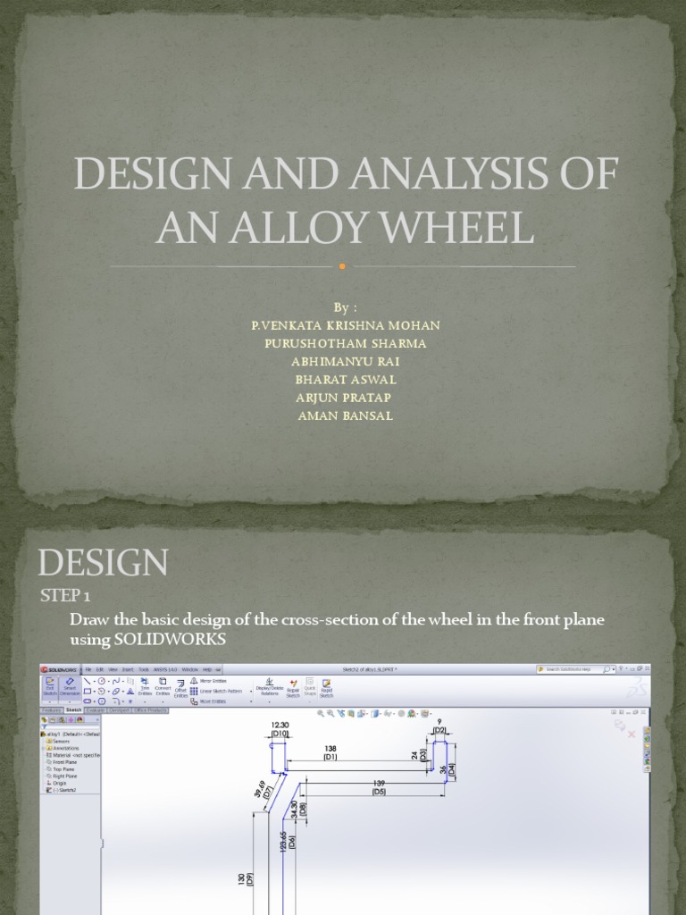 Design and Analysis of An Alloy Wheel | PDF | Technology & Engineering