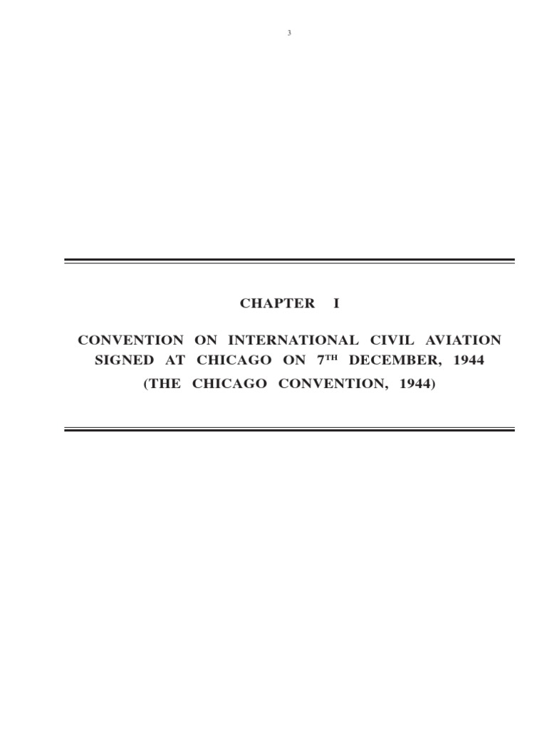 Chicago Convention 1944 | PDF | Customs | Airport