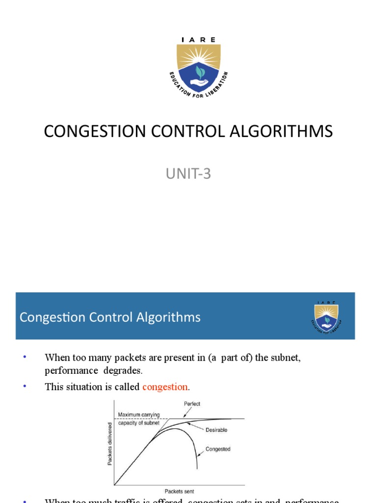 Congestion Control Algorithms | PDF | Network Congestion | Router (Computing)