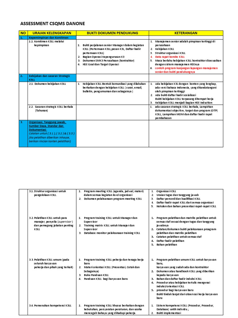 Assesment CSMS Danone | PDF