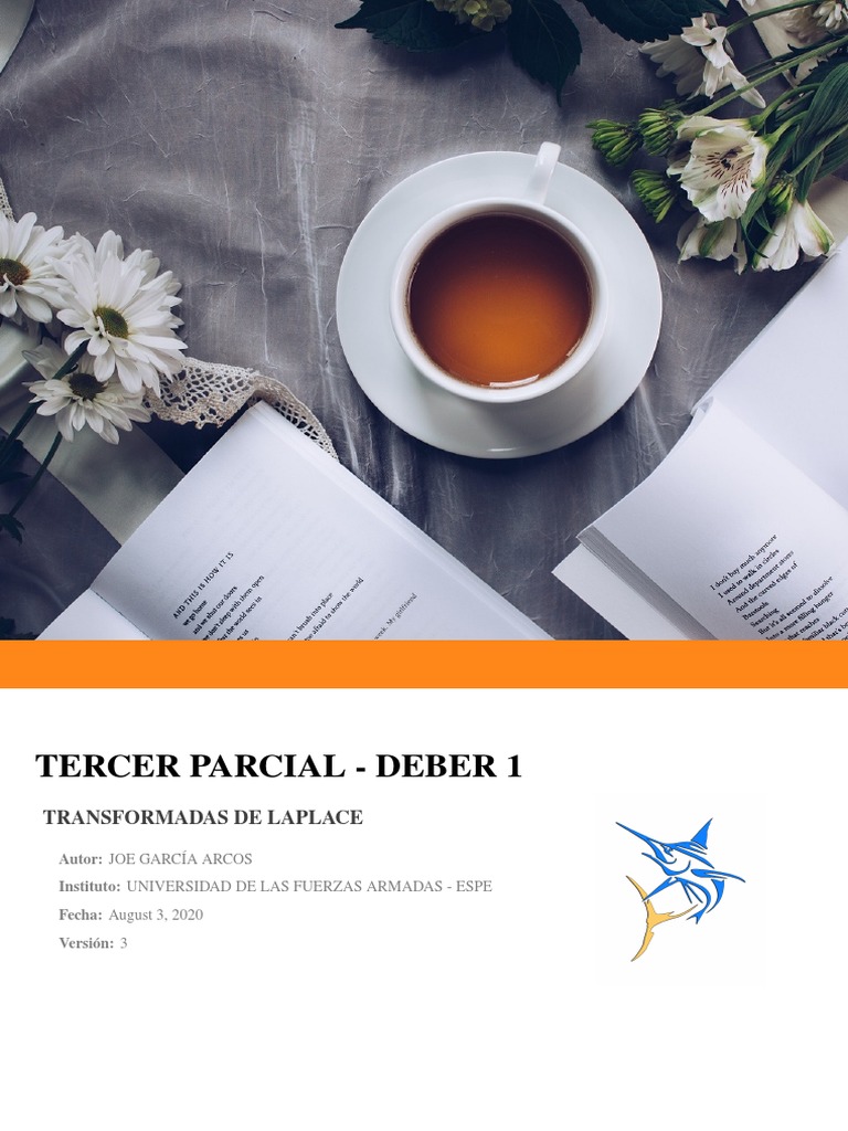 6015 - Tercer Parcial - Deber 1 | PDF | Transformada de Laplace | Objetos matemáticos