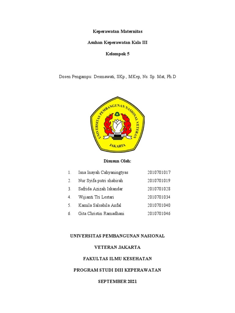 ASKEP KALA 3 INC Kel 5 | PDF