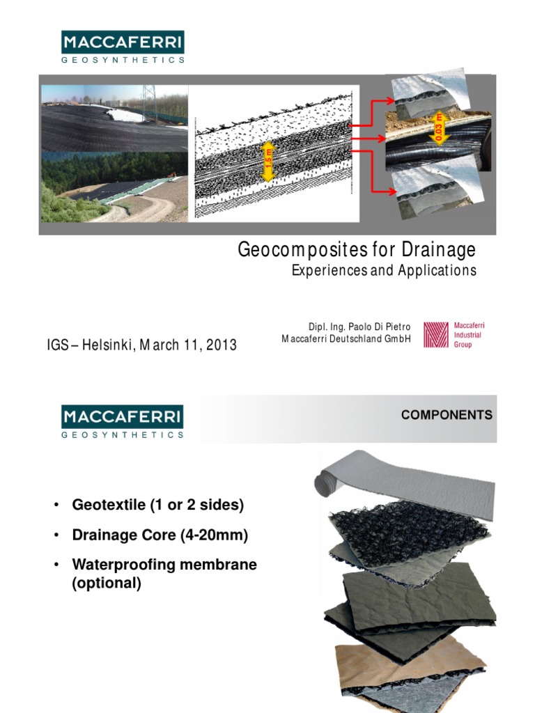 Geocomposites For Drainage: Experiences and Applications | PDF ...