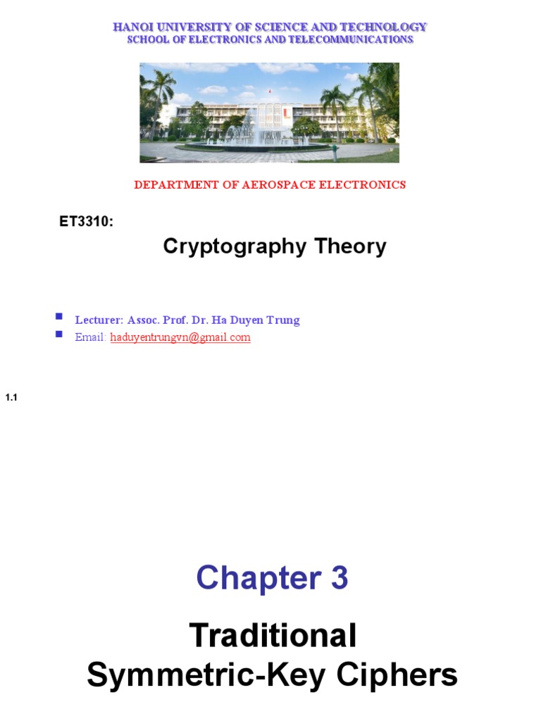 Cryptography Theory: An Introduction to Traditional Symmetric-Key ...