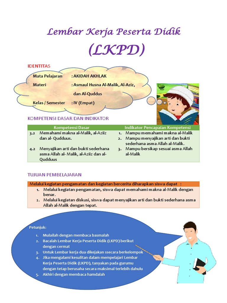 LKPD Asmaul Husna Kelas 4 SD | PDF | Komputer