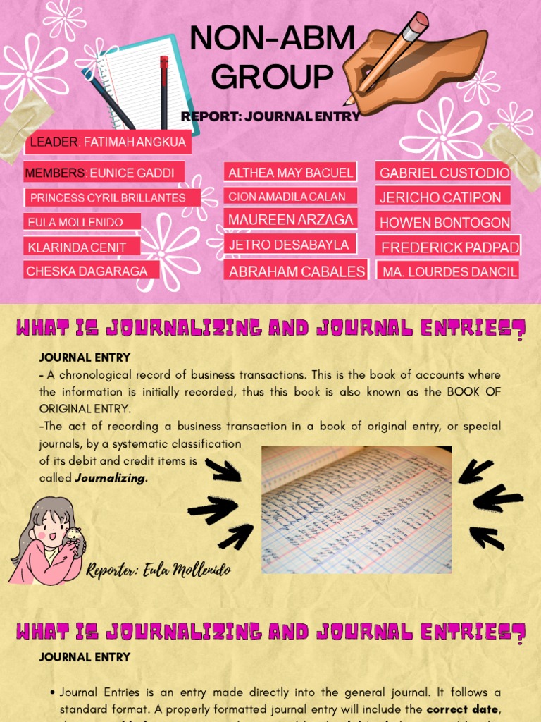 Non-Abm Group: Report: Journal Entry | PDF | Debits And Credits | Economies