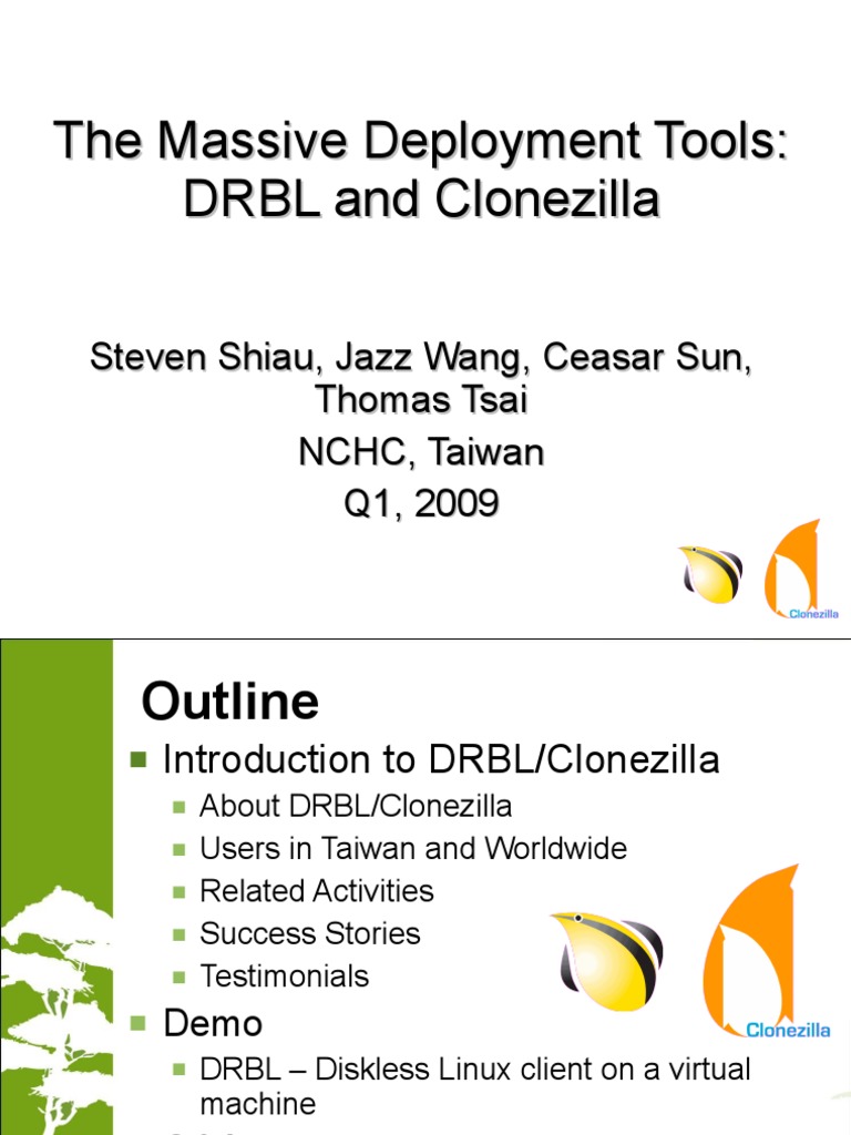 DRBL and Clonezilla Overview | PDF | File System | Linux