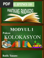 Kolokasyon Filipino 10 | PDF
