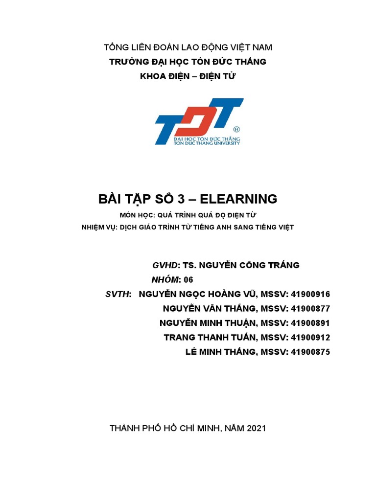 Nhom 6 - Elearning | PDF