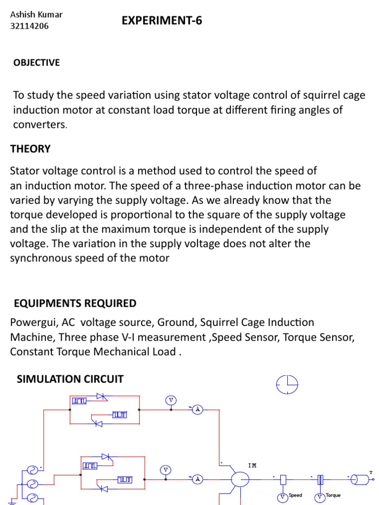Experiment-6: Objective | PDF | Electric Motor | Electricity